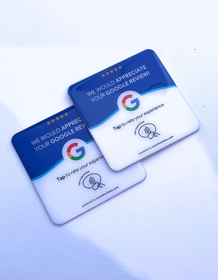 ⭐ Scooti Google Reviews Plate – Classic Colours Edition